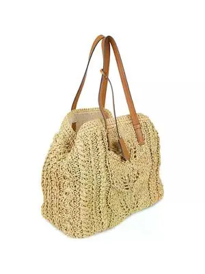 Ermanno Scervino Raffia Tote Bag - Neutrals