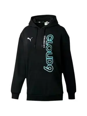 PUMA Hooded Logo-print Pullover - Black