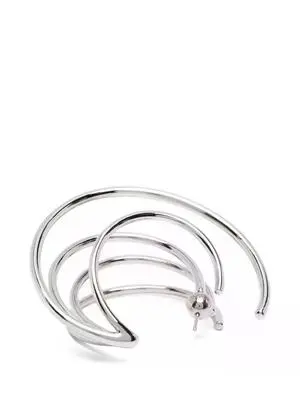 PANCONESI Tone Orbit Hoop Earrings - Silver