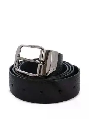 DOUCAL'S Leather Belt With Pin-buckle Fastening - Black