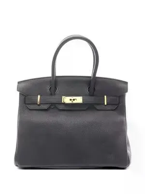 Hermès 2022 Birkin 30 Leather Handbag - Black