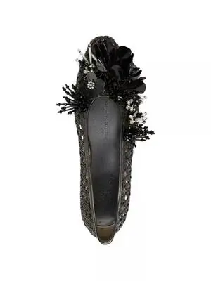 HEAVENLY JELLY Floral Embellished Ballet Flats