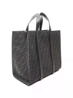 Fendi Ff Jacquard Leather Handbag