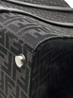 Fendi Ff Jacquard Leather Handbag