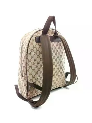 Gucci Gg Canvas Leather Backpack