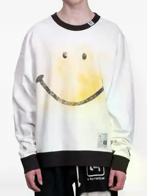 Mihara Yasuhiro Graphic Print Cotton Sweater