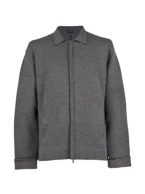 Kenzo Textured Collared Zip-up Sweatshirt