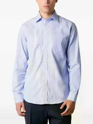 Brooks Brothers Chest-pocket Striped-pattern Shirt - Blue