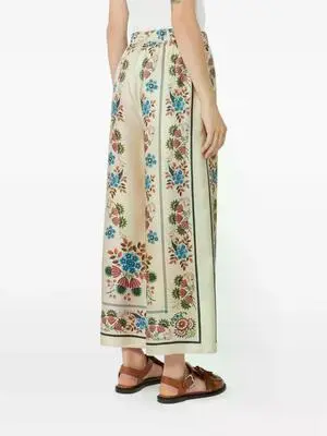 Max Mara Printed Silk Trousers