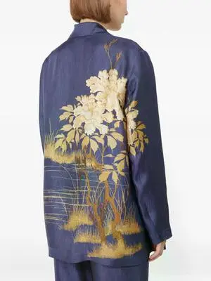 Max Mara Floral Print Silk Tunic