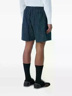WALES BONNER Checked Elasticated Tailored Shorts