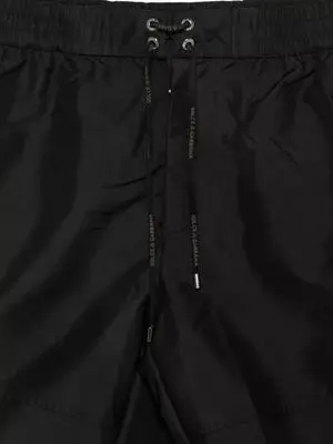 Dolce & Gabbana Swim Shorts With Logo Detail - Black