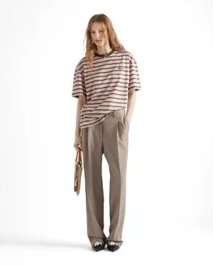 Prada Striped Cotton T-shirt