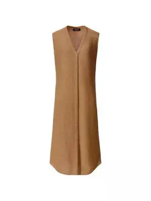 Fabiana Filippi V-neck Knit Sleeveless Cardigan - Brown