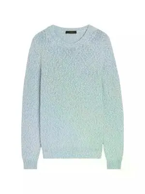 SLOWEAR Crew Neck Long Sleeve Sweater - Blue
