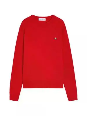 VIVIENNE WESTWOOD Embroidered Logo Sweater - Red