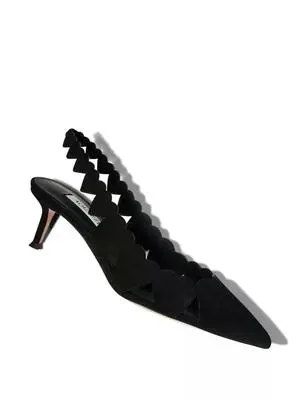 AQUAZZURA Heart Cutout Slingback Pumps - Black