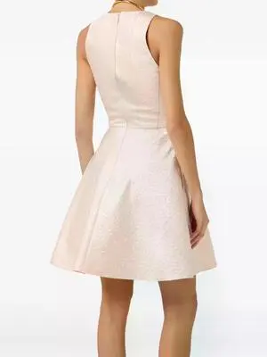 Elisabetta Franchi Zip-detail V-neck Mini Dress - Pink