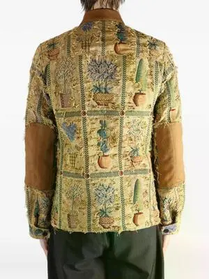 Junya Watanabe Floral Print Fringed Jacket