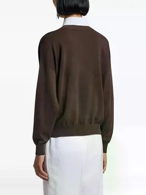 Peserico V-neck Sweater With Chest Pocket