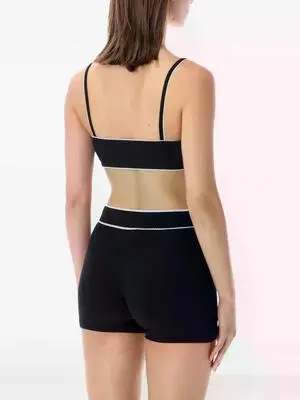 MARINE SERRE Logo-patch Cropped Top