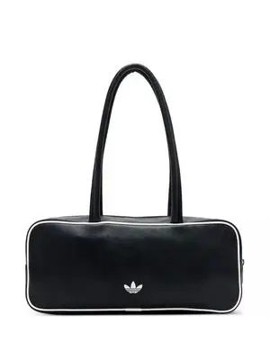 Adidas Adicolor Elongated Airliner Logo Trim Shoulder Bag - Black