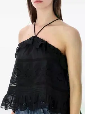 MARANT ETOILE Prisha Halterneck Top With Eyelet Detail