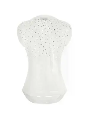 Off-White Embellished Ribbed Tank Top