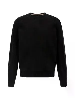 BOSS Raglan Sleeve Crew Neck Sweater - Black