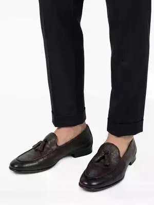 DOUCAL'S Tassel Leather Loafers - Brown