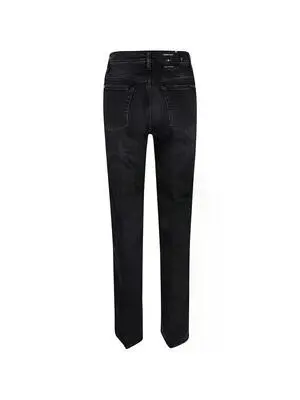 7 For All Mankind Flared Trousers - Black