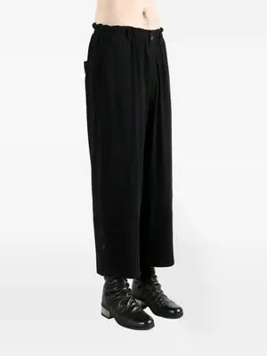Yohji Yamamoto Button-detail Elasticated Waist Trousers