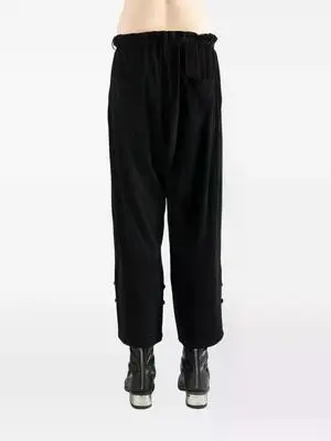 Yohji Yamamoto Button-detail Elasticated Waist Trousers