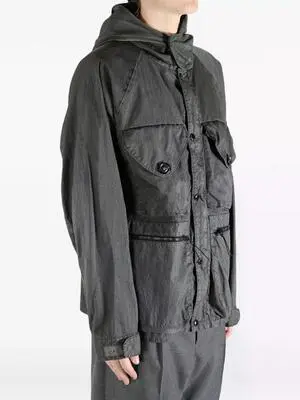 C.P. COMPANY Hooded Button Jacket