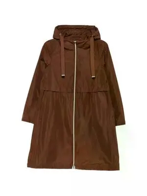 Herno Hooded Zip-fastening Coat - Brown