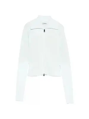 J. Lindeberg Ribbed Knit Zip-up Jacket - Blue
