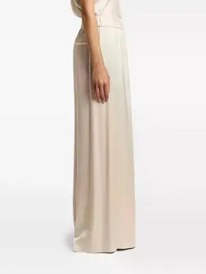 Peserico Wide Leg Satin Trousers - Neutrals