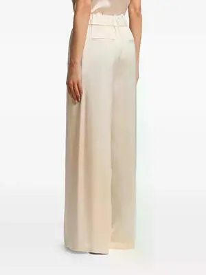 Peserico Wide Leg Satin Trousers - Neutrals