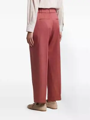 Peserico Pleated Trousers With Turn-up Hem
