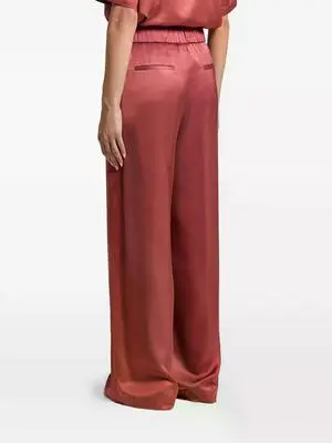 Peserico Wide Leg Elasticated Waist Trousers - Red