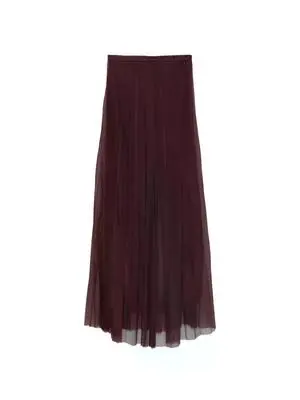 FORTE_FORTE Pleated Maxi Skirt - Red