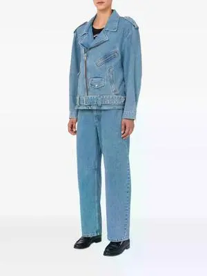 Moschino Belted Zip Jacket - Blue