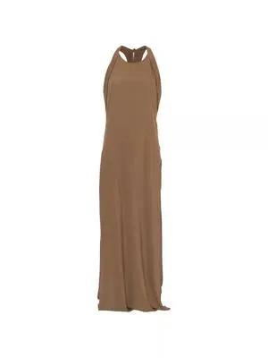 Blumarine Halterneck Maxi Dress - Brown
