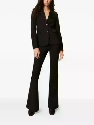 TWINSET Single-breasted Blazer With Detachable Floral Brooch