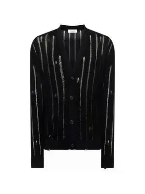 LANEUS Distressed Button Cardigan