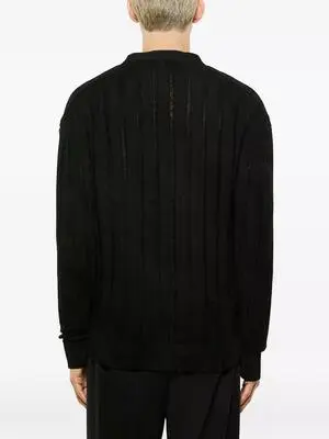 LANEUS Distressed Button Cardigan