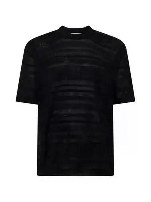 LANEUS Knitted T-shirt - Black