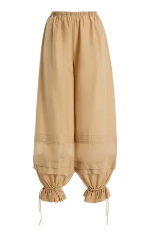 Posse Pearl Cotton-silk Balloon Pants - Neutral
