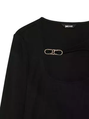 Just Cavalli Long Sleeve Top With Cut-out Detail