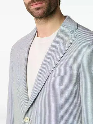 Brooks Brothers Seersucker Single-breasted Blazer - Blue